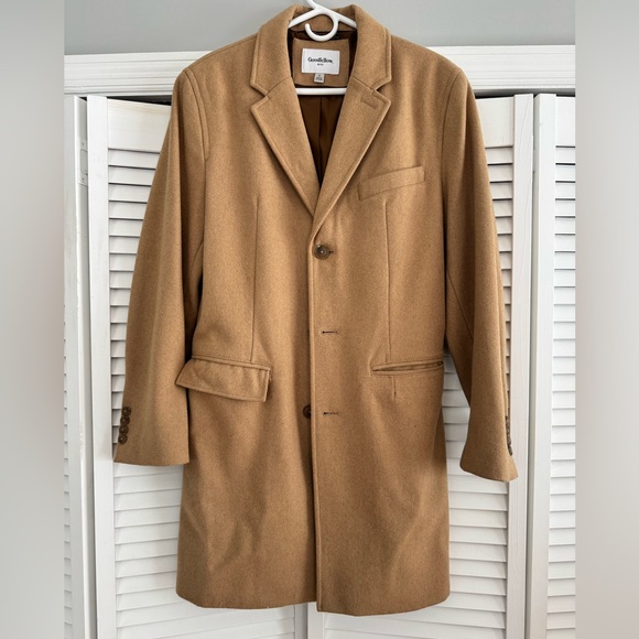 Good Fellow | Jackets & Coats | Mens Tan Overcoat Small | Poshmark